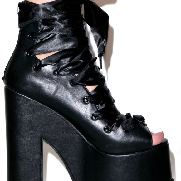 YRU | Shoes | Yru Black Dream Ballet Bae Platform Shoes | Poshmark